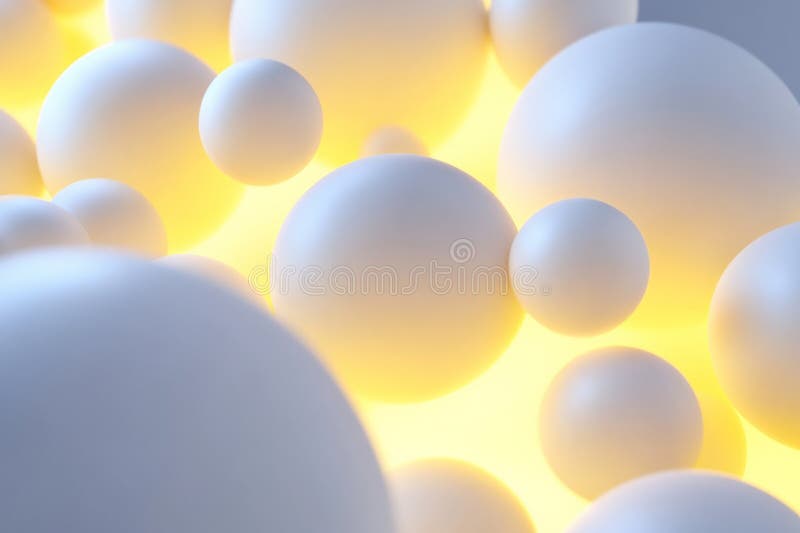 Abstract Glowing Sphere Texture, Dynamic White and Yellow Orbs ...