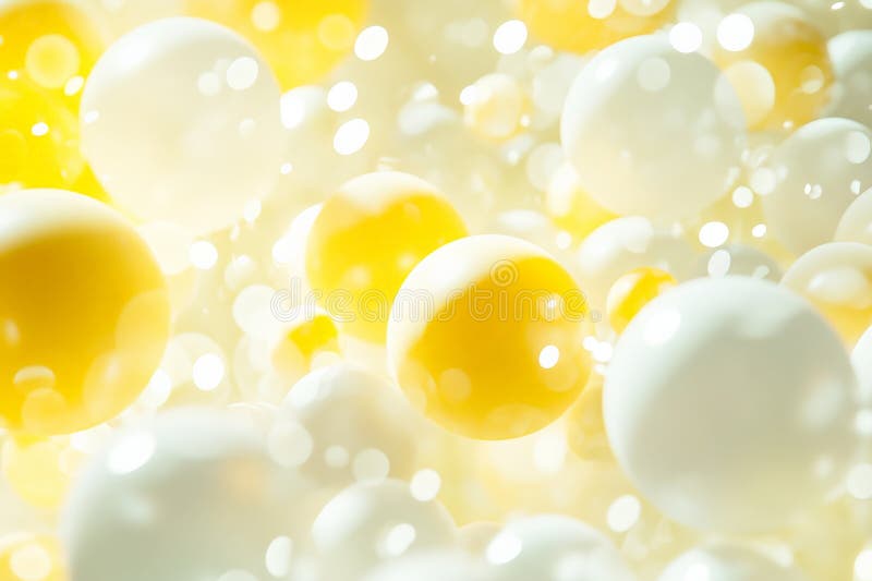 Abstract Glowing Sphere Texture, Dynamic White and Yellow Orbs ...