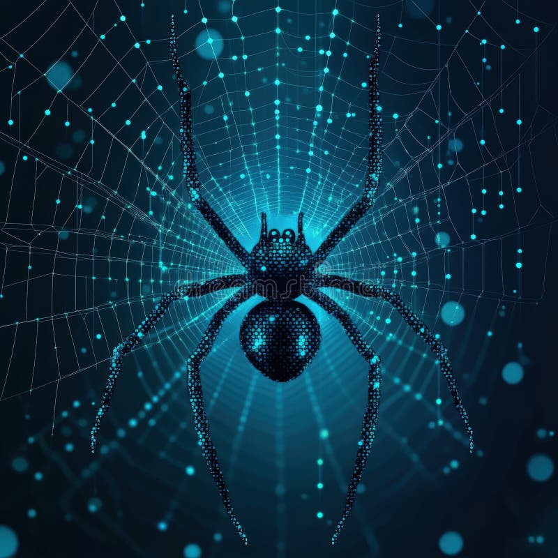 Cyberpunk Spider Web Glowing Dark Stock Photos - Free & Royalty-Free ...