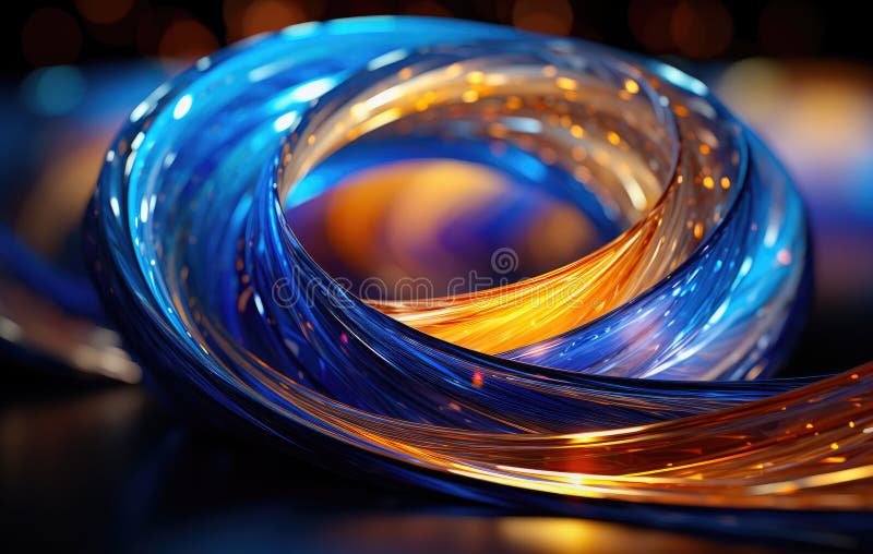 Abstract Glowing Spiral Shape Stock Illustration - Illustration of blue ...