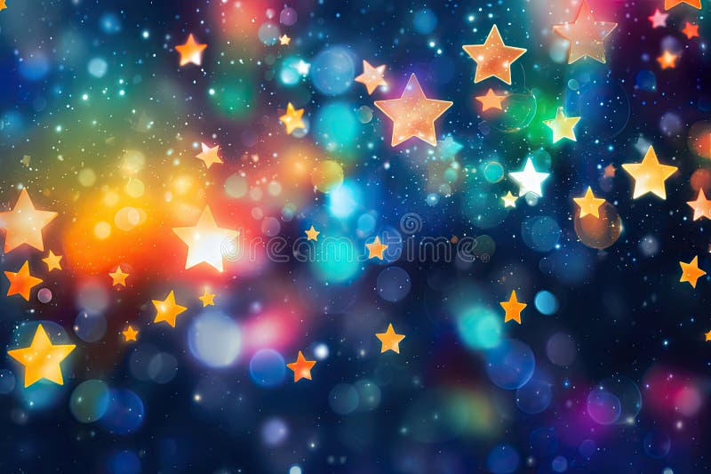 Abstract Glowing Stars Background, Generative AI Stock Illustration ...