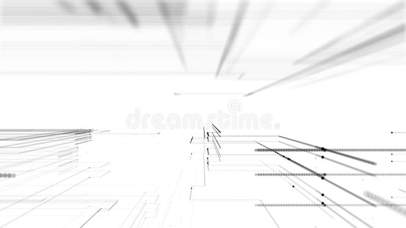 Abstract Glowing Structure of Lines. Modern Technology Stock Video ...
