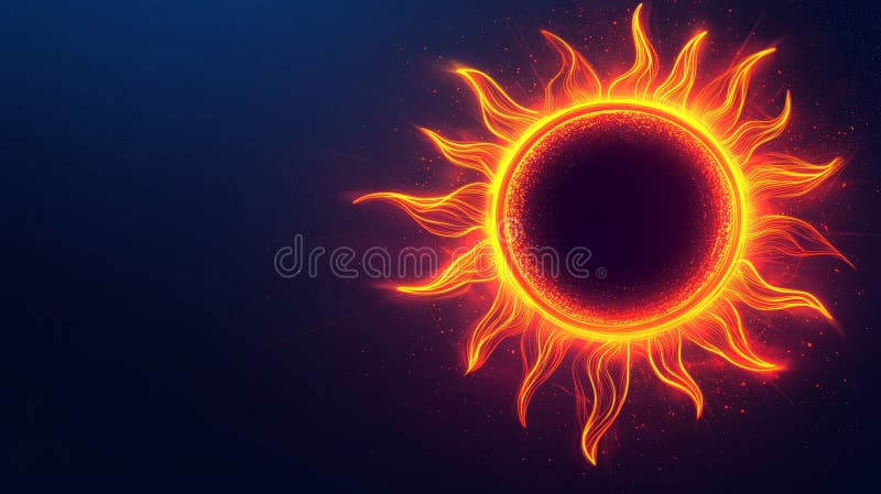Abstract Glowing Sun Fiery Rays Blue Background Stock Photos - Free ...