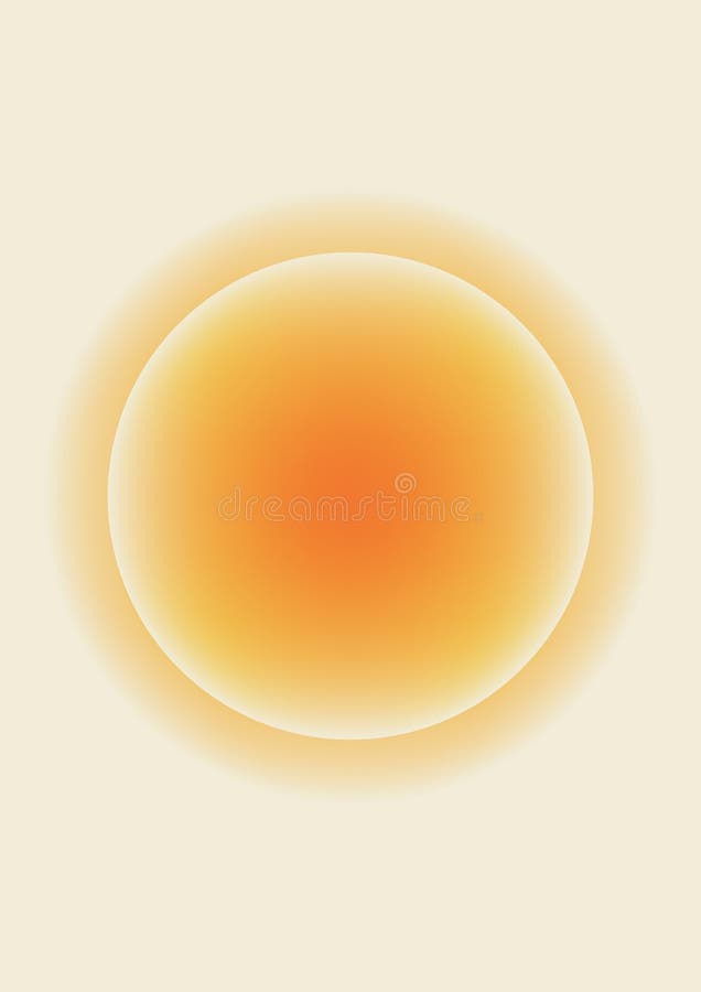 Abstract Glowing Sun with Warm Gradient Effect Stock Vector ...