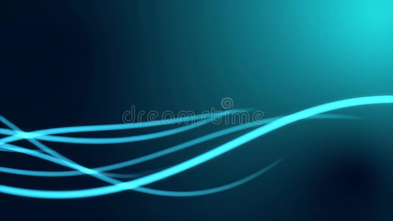 Abstract Glowing Teal Lines Flow Gracefully, Symbolizing Modern Digital ...