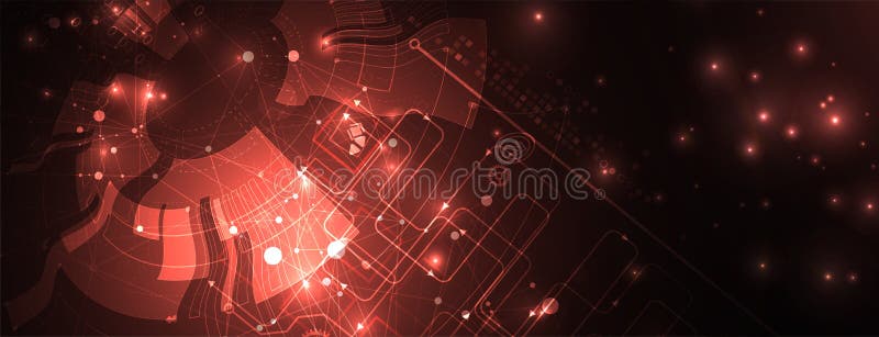 Abstract Glowing Technology Background. Communication Concept. Template ...