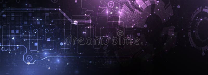 Abstract Glowing Technology Background. Communication Concept. Template ...