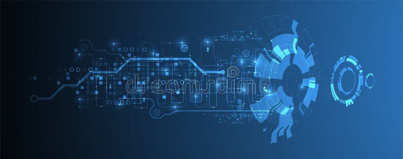 Abstract Glowing Technology Background. Communication Concept. Template ...