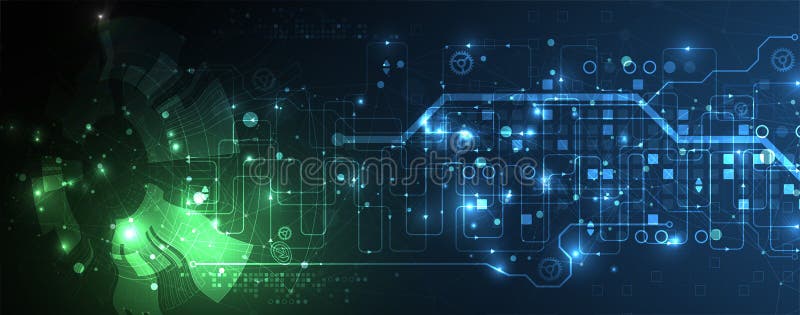 Abstract Glowing Technology Background. Communication Concept. Template ...