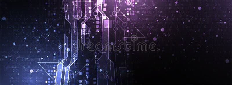 Abstract Glowing Technology Background. Communication Concept. Template ...