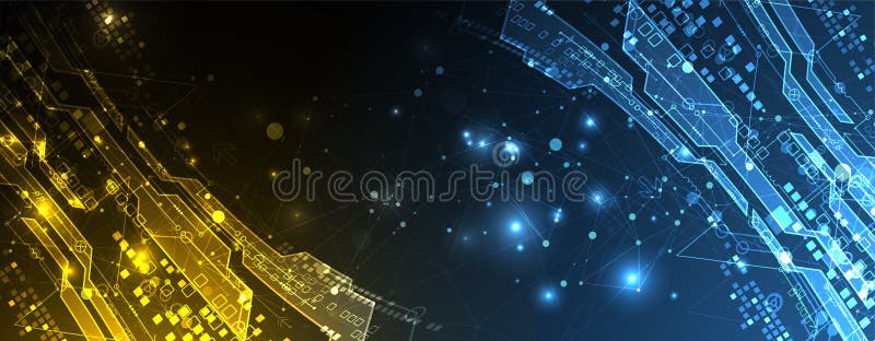 Abstract Glowing Technology Background. Communication Concept. Template ...