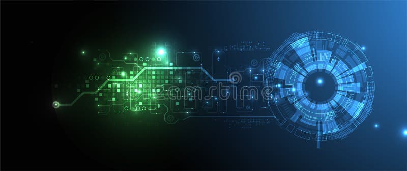 Abstract Glowing Technology Background. Communication Concept. Template ...