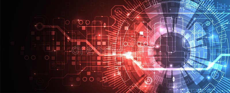 Abstract Glowing Technology Background. Communication Concept. Template ...