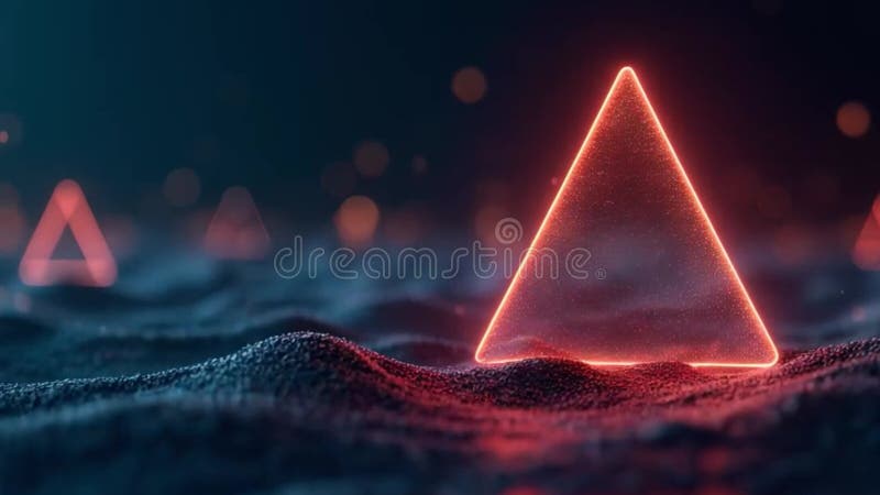 Abstract Glowing Triangle Formation on a Dynamic Surface for Modern ...