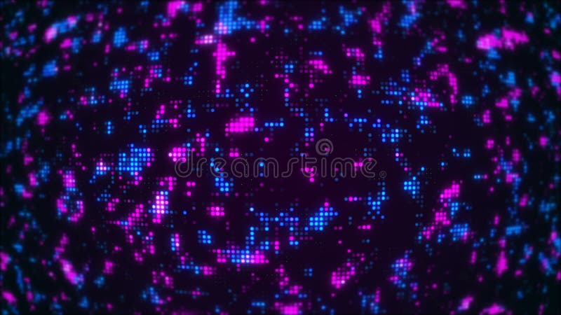 Abstract Glowing Violet and Blue Circle, Dot with Spherical Effect ...