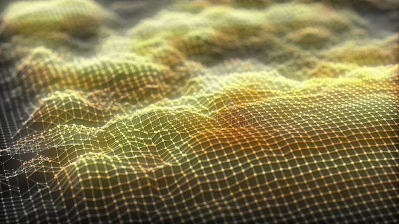 Abstract Glowing Virtual Futuristic Golden Neural Network Background. Stock Video - Video of ...