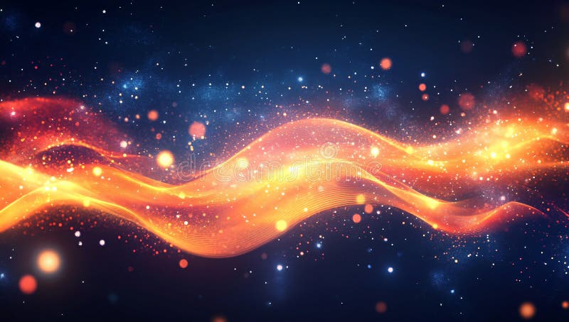 Abstract Glowing Wave Energy Flow Background High Quality Image Stock ...