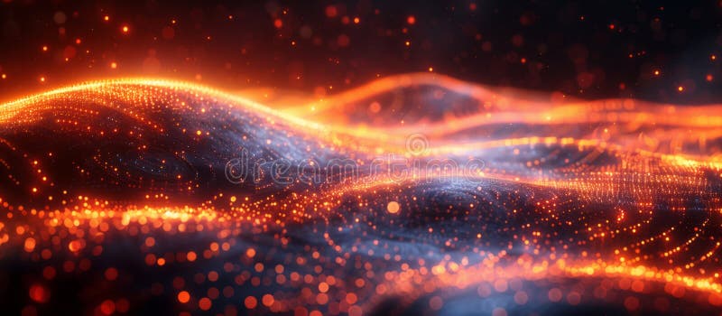 Abstract Glowing Waveforms with Vibrant Lights and Energy in a Cosmic ... Abstract Glowing Waveforms with Vibrant Lights and Energy in a Cosmic ...