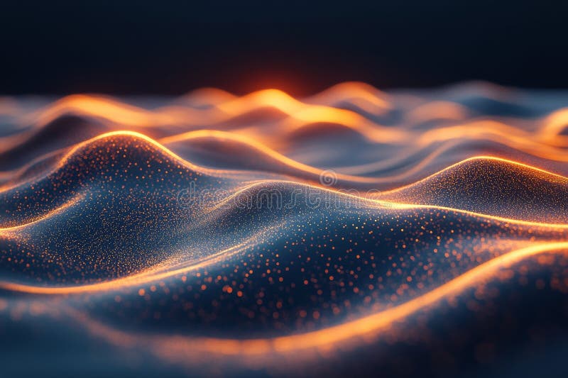 Abstract Glowing Waves in Vibrant Colors Create an Immersive Visual ...