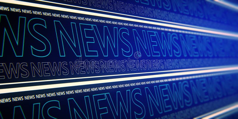 Abstract Glowing Wide Breaking News Pattern Background. Headline ...