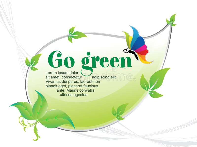 Go green stock vector. Illustration of decorative, greeting - 19349229