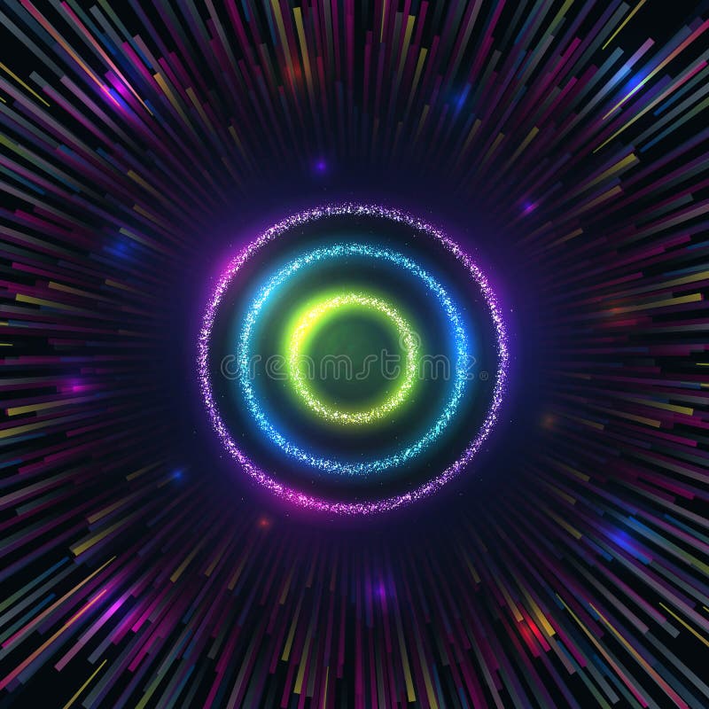 Abstract Goal To Reach on the Background of a Cosmic Explosion. Stock ...