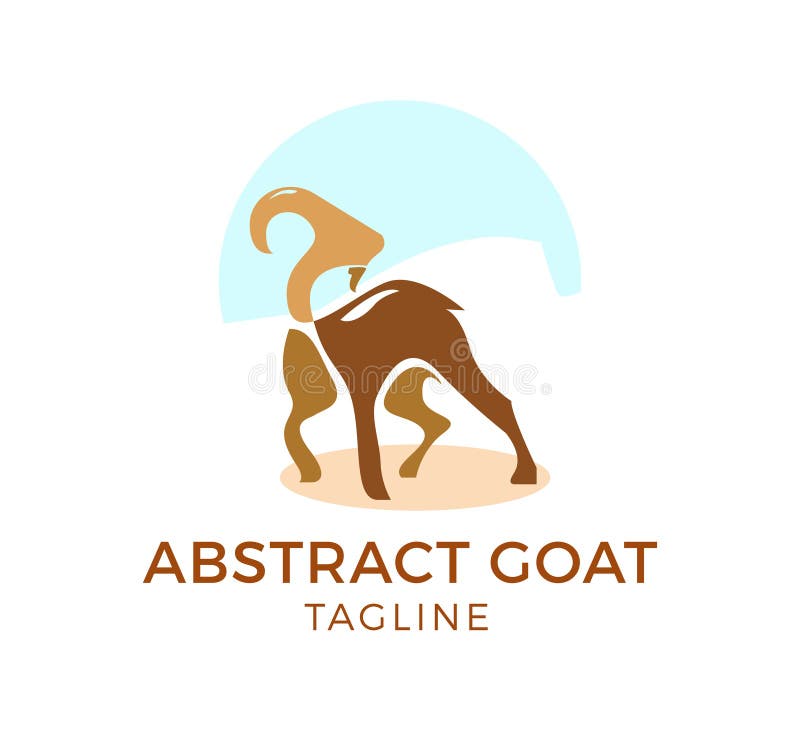 Abstract Goat Vector Logo Template Design Stock Vector - Illustration ...