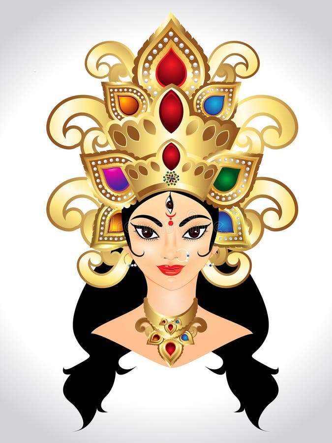 Abstract godess durga stock vector. Illustration of decorative - 44600590
