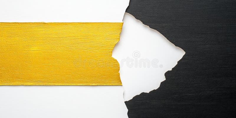 Abstract Gold Arrow Shape with Black and White Contrast Stock Image ...