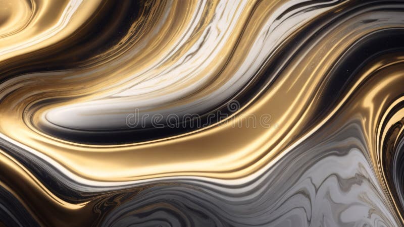 Abstract Gold and Black Background with Some Smooth Lines Stock ...
