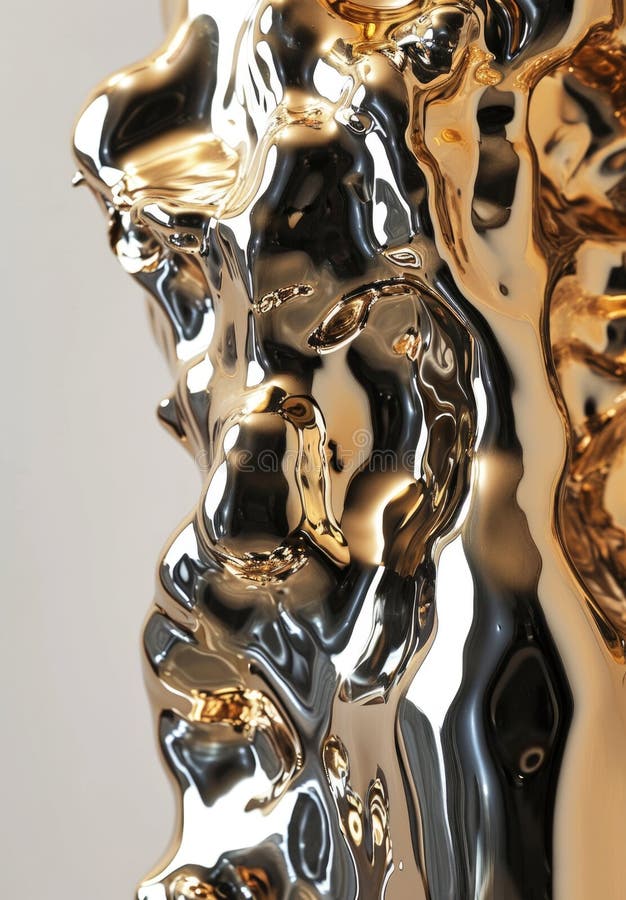 Abstract Gold and Black Fluid Art Texture Stock Illustration ...