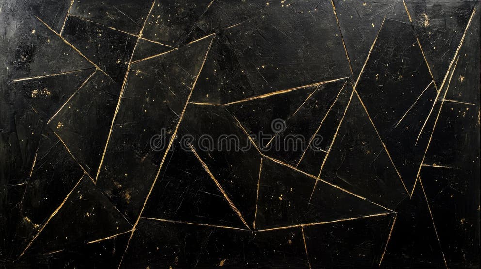 Abstract Gold and Black Geometric Texture Background Stock Illustration ...