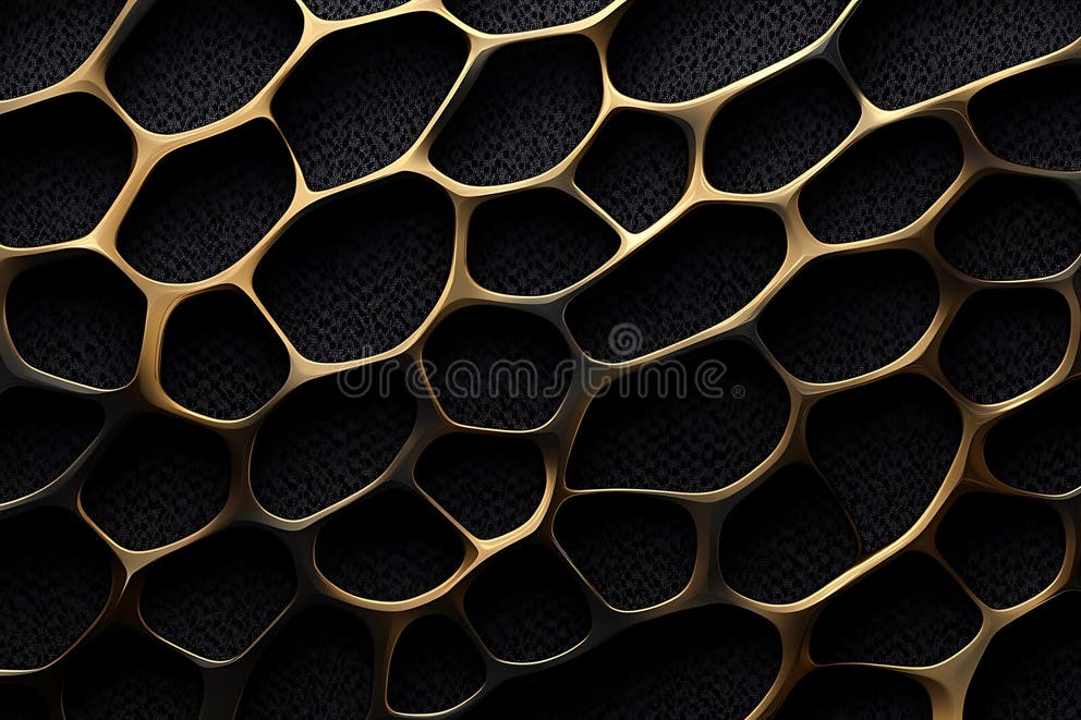 Abstract Gold and Black Organic Network Texture Stock Illustration ...