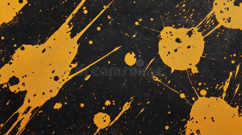 Abstract Gold and Black Paint Splatter Texture Stock Illustration ...