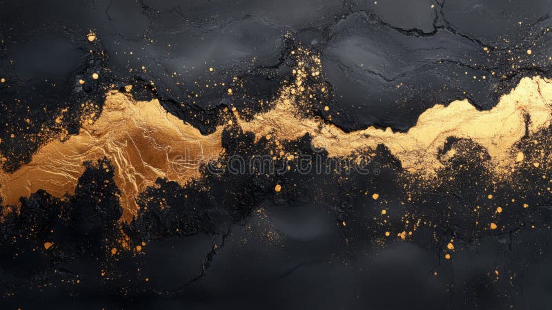Abstract Gold and Black Texture Background Stock Illustration ...