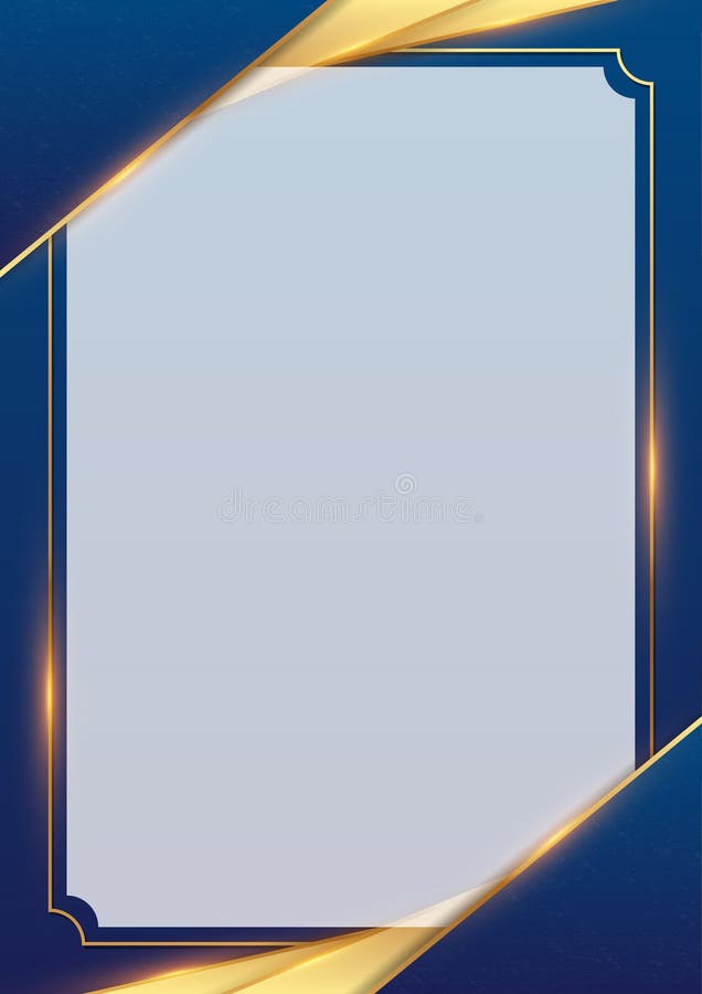 Abstract Gold and Blue Background Frame Stock Vector - Illustration of ...