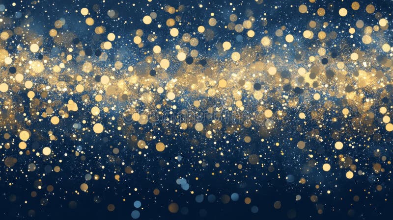 Abstract Gold and Blue Glitter Sparkle Background Stock Illustration ...