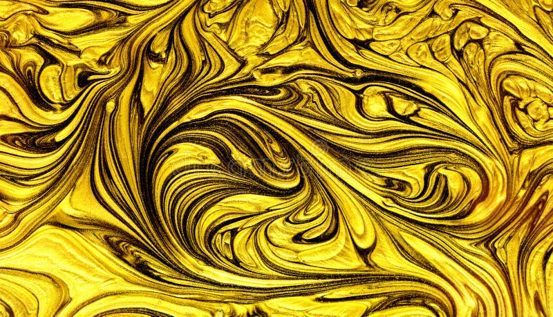 Abstract Gold and Blue Liquid Pattern. Stock Photo - Image of liquid ...