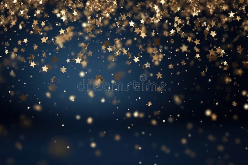 Magical Blue Bokeh Shimmer Lights Background Design Stock Vector ...