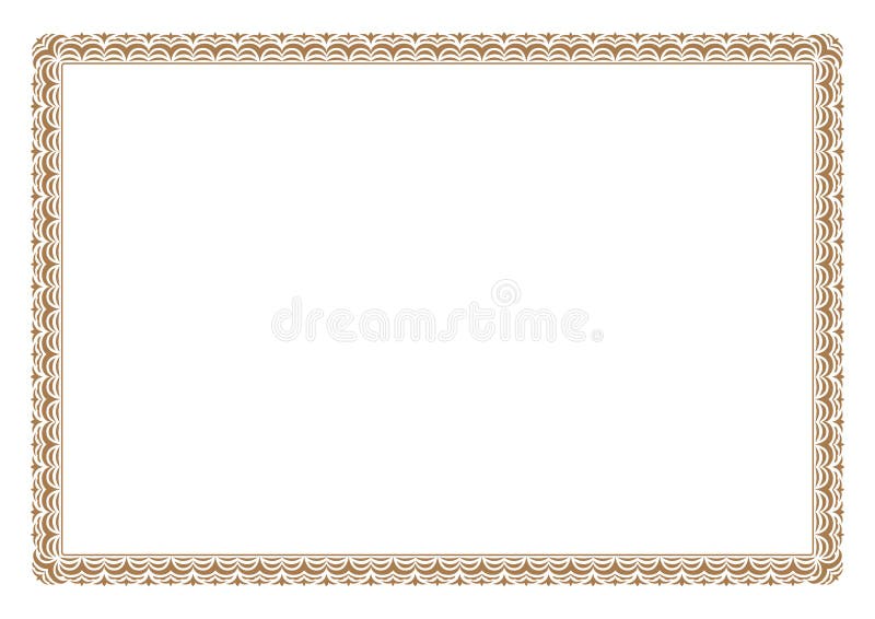 Abstract Gold Border for Certificate Leaf Style Stock Vector ...