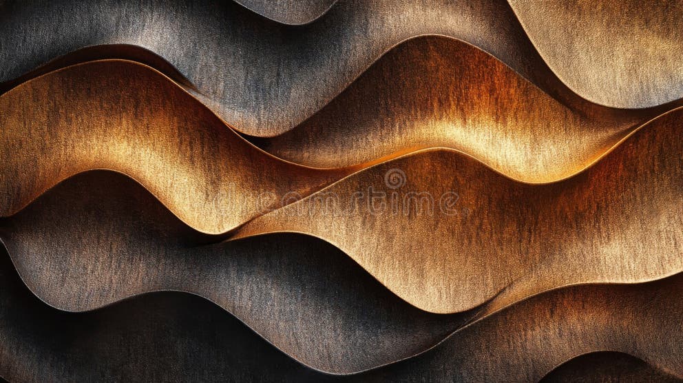 Abstract Gold Brown Waves Background Texture Stock Illustration ...