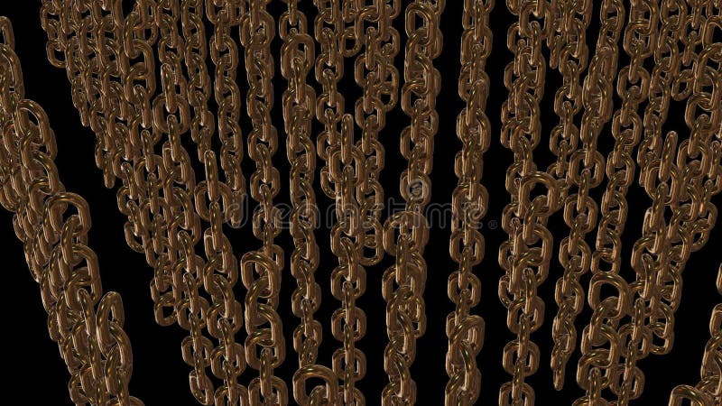 Abstract Gold Chains Loop Background. 3d Render Motion Graphics Stock ...