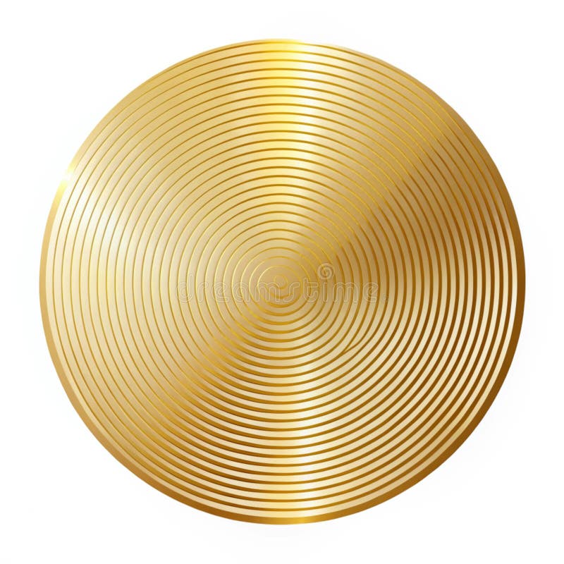 Abstract Gold Circle Lines Isolated on White Background Stock ...