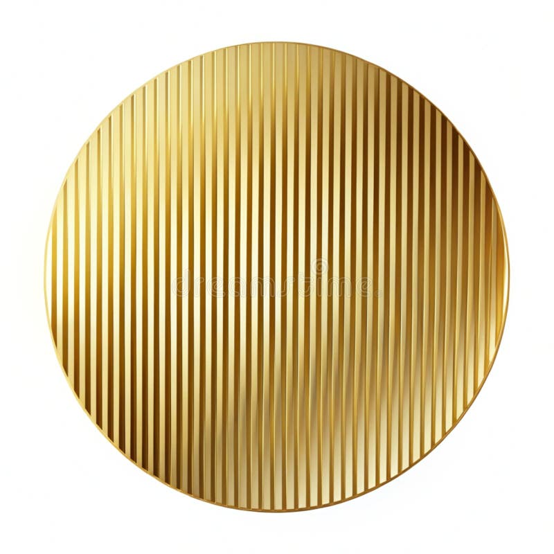 Abstract Gold Circle Lines Isolated on White Stock Illustration ...