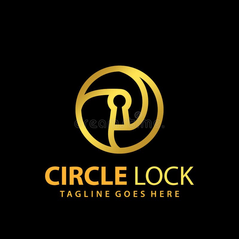 Circle Lock Abstract Logo Icon Template Stock Vector - Illustration of ...