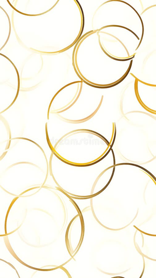 Abstract Gold Circle Pattern on White Background Stock Illustration ...