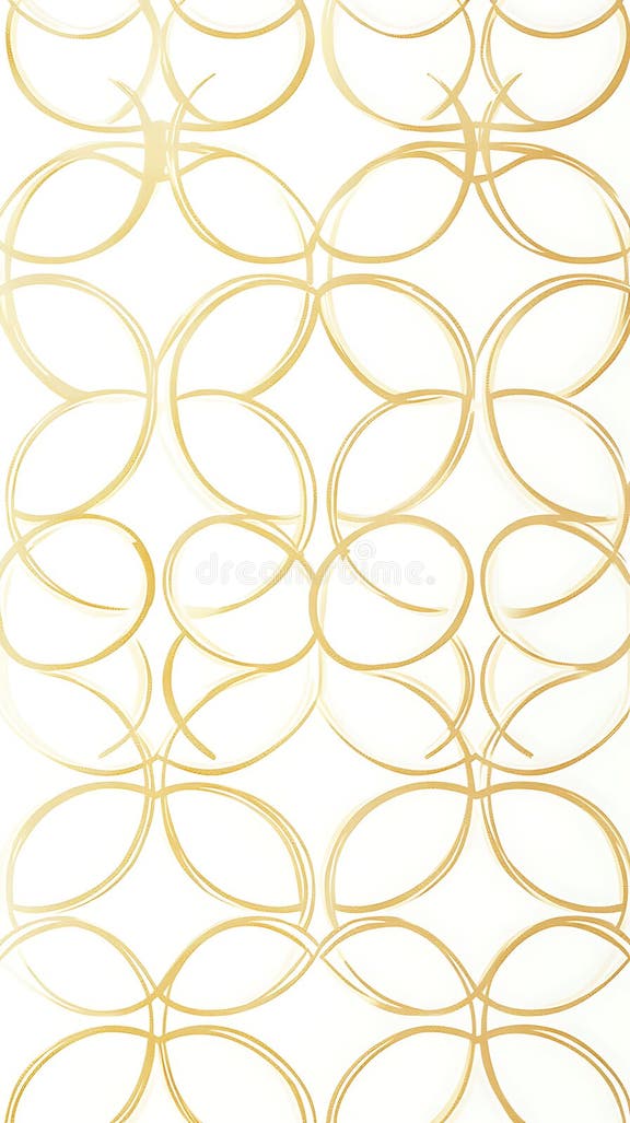 Abstract Gold Circle Pattern on White Background Stock Illustration ...