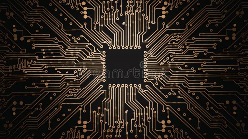 Abstract Gold Circuit Board Technology Background, High Quality Image ...