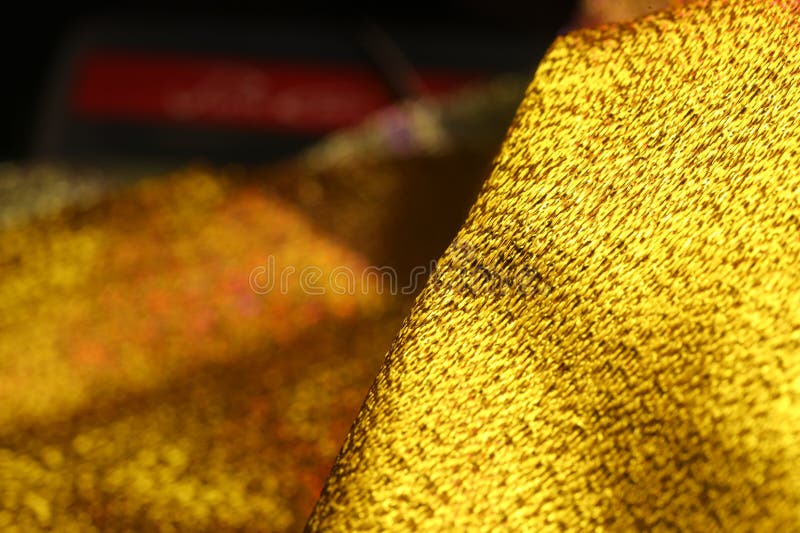 Abstract Gold Cloth Texture Macro Shot Stock Image - Image of texture ...