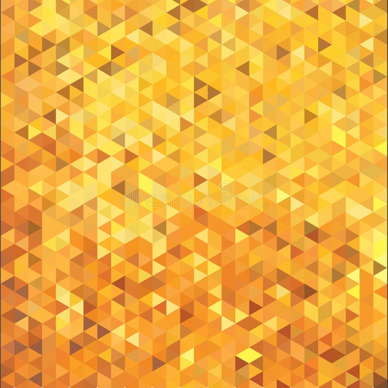 Abstract Gold Color Triangle Mosaic, Cube Tile. Backgroun Stock Vector ...